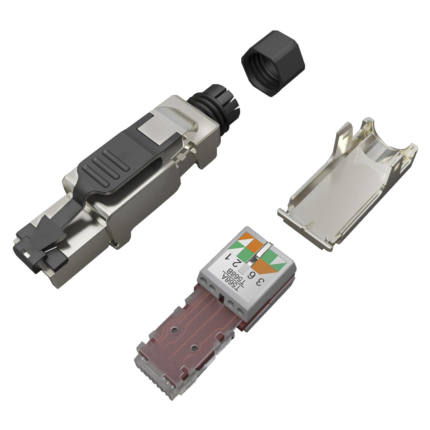 Conector MPTL universal RJ45 CAT5E STP auto-tăiat SXRJ45-5E-STP-BK-SA ...