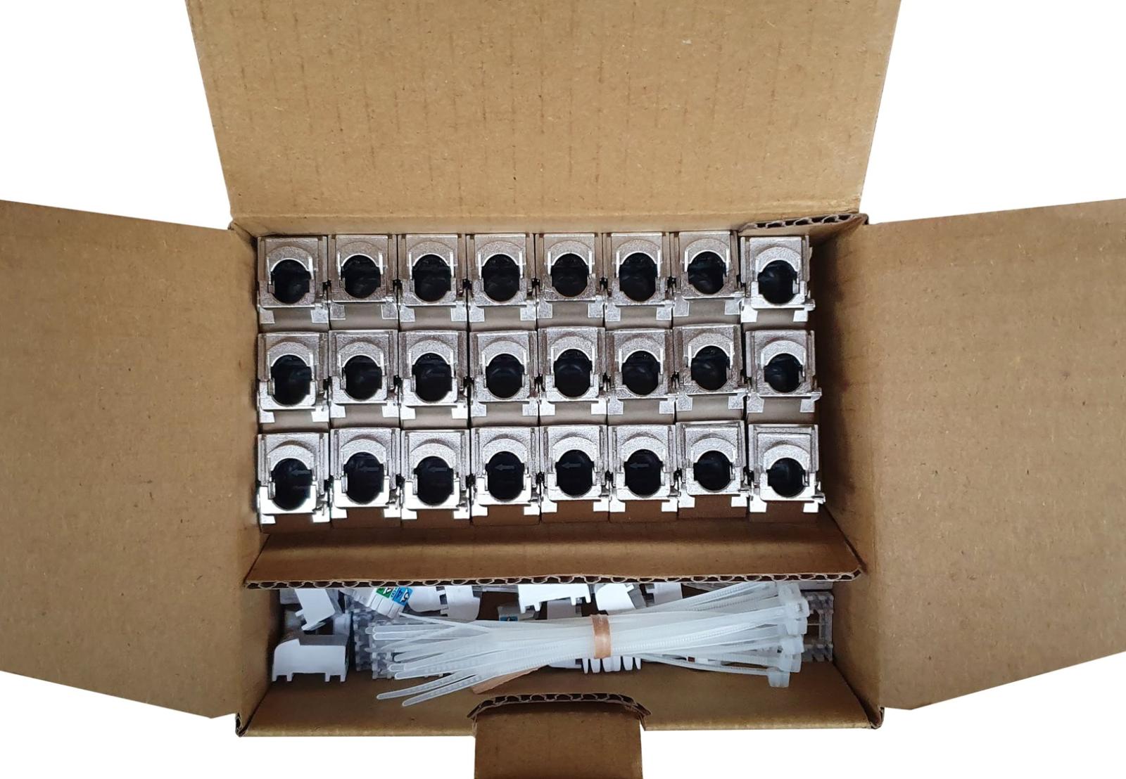 MULTIPACK 24 buc - trapeză auto-tăiabilă Solarix CAT6 STP SXKJ-6-STP-BK ...